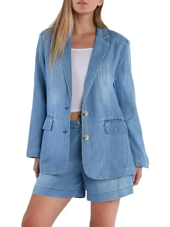 BILLY T Notched Lapel Blazer - Denim