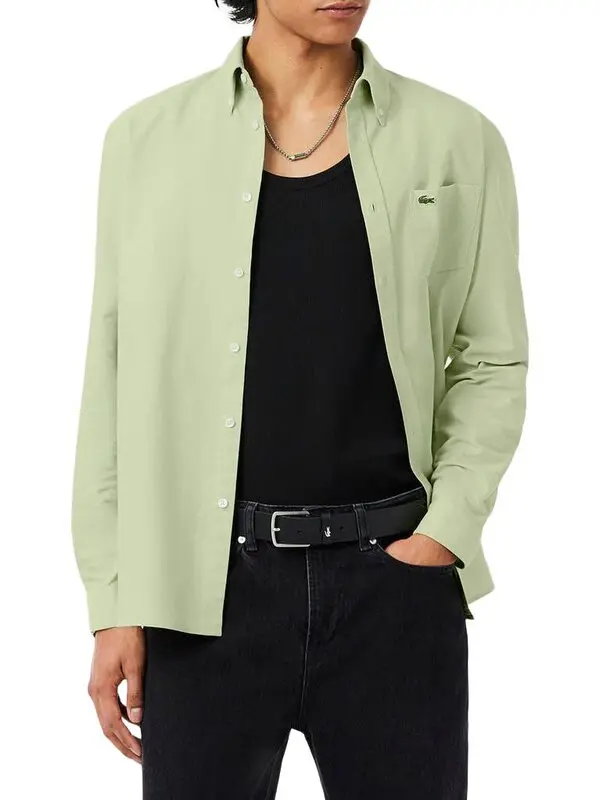 Lacoste Regular Fit Oxford Button-down Shirt - Vert