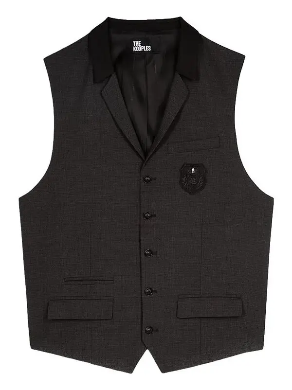 The Kooples Slim Fit Suit Vest - Black
