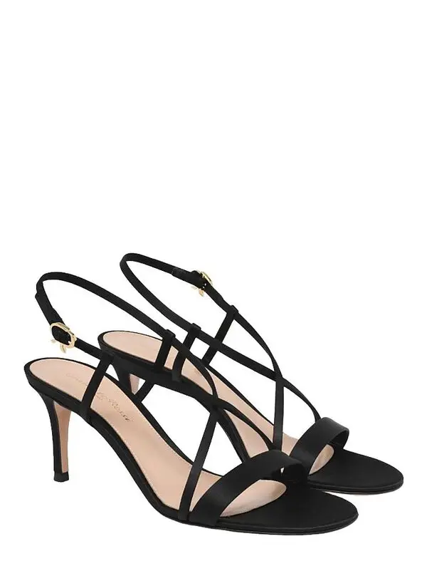 GIANVITO ROSSI Larisse 70 Sandals - Black Fabric