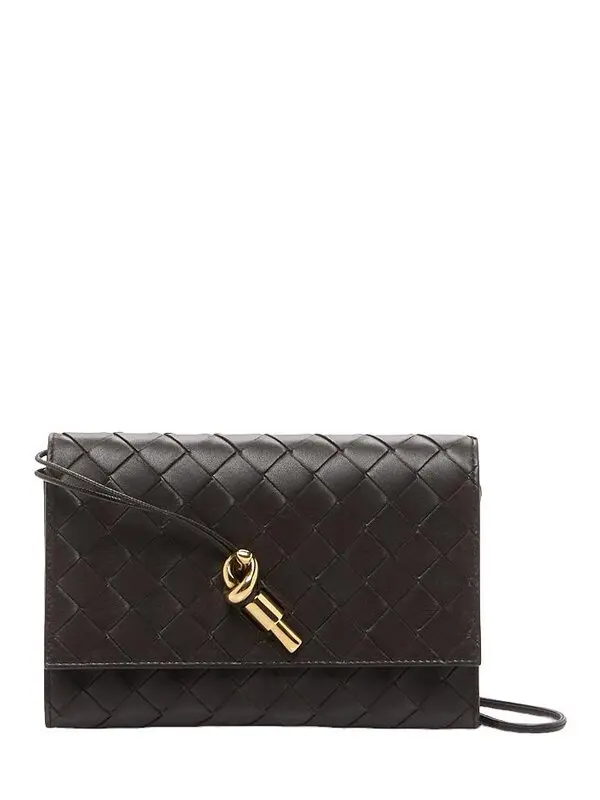 Bottega Veneta Andiamo Intrecciato Leather Crossbody Bag - Fondant Leather