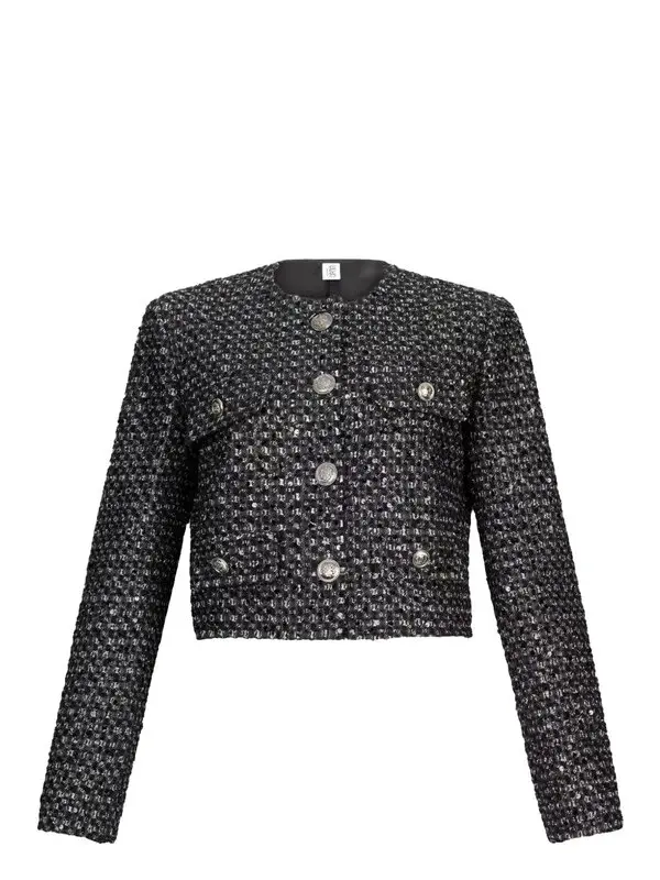 Liu Jo Bouclé Cropped Jacket - Black