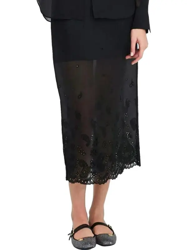 Liu Jo Paisley-motif Skirt - Black