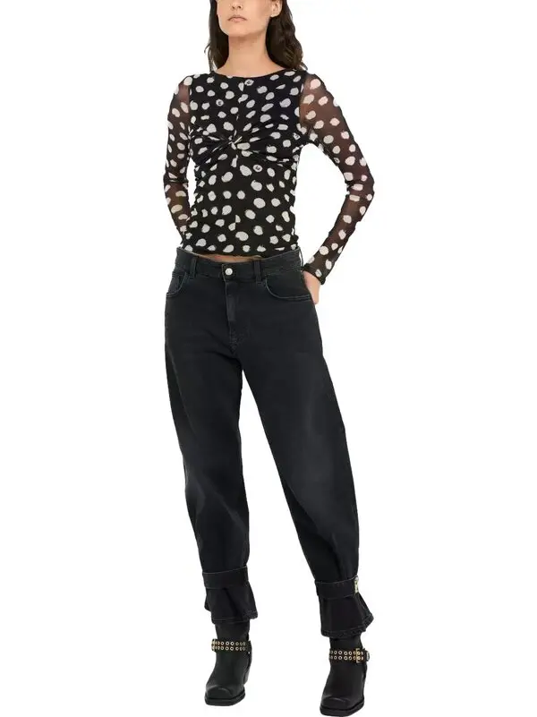 Liu Jo Polka-dot Print T-shirt - Black