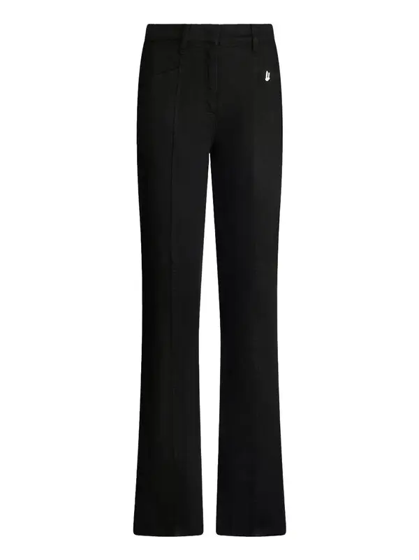 Liu Jo Flared Cotton Trousers - Black