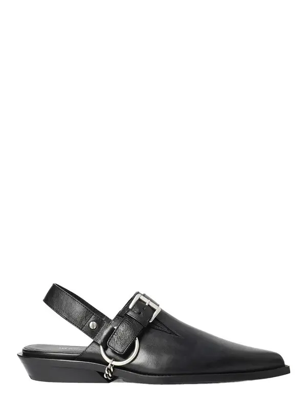 ANN DEMEULEMEESTER Vilmu Pointy Buckle-embellished Mules - Black