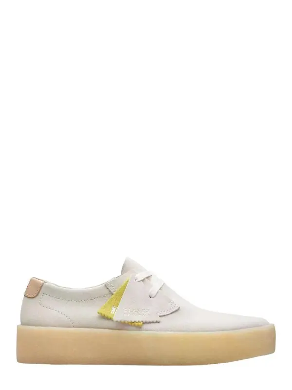 Clarks Ashcott Cup Suede Lace-up Shoes - White