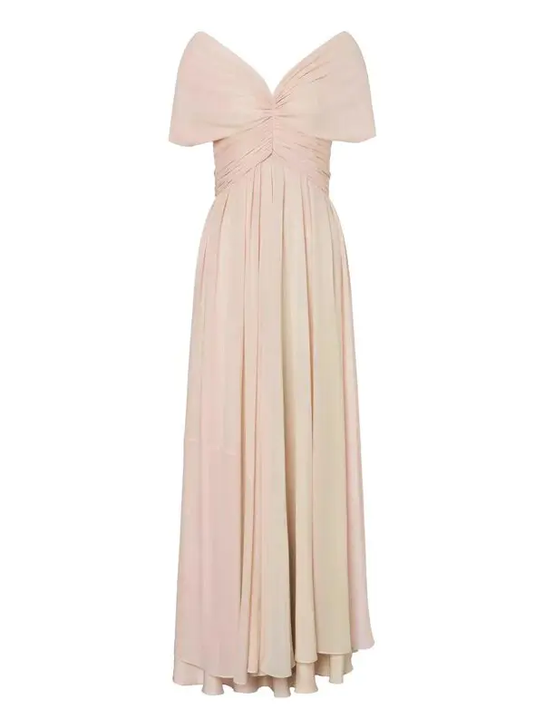 Alberta Ferretti Silk Long Dress - Pink