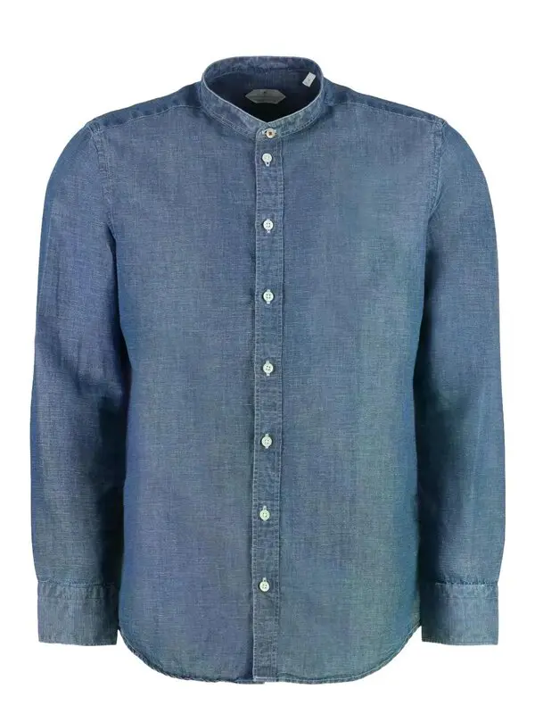 BASTONCINO Buttoned Chambray Shirt - Blue