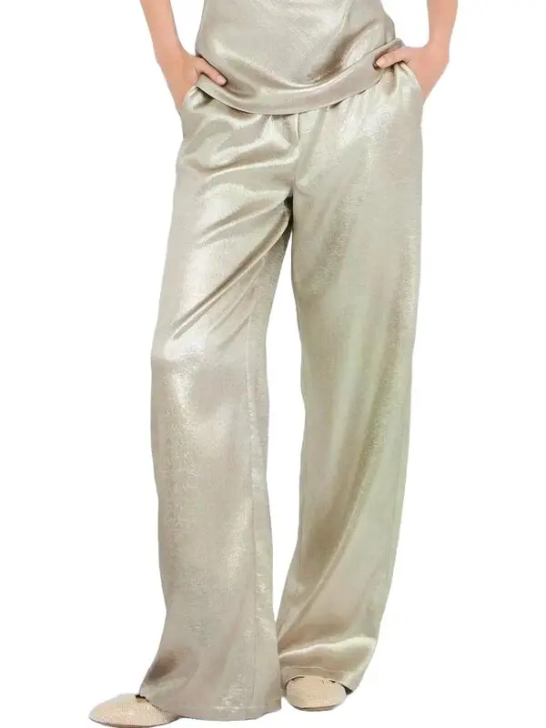 Liu Jo Metallic-finish Trousers - Silver