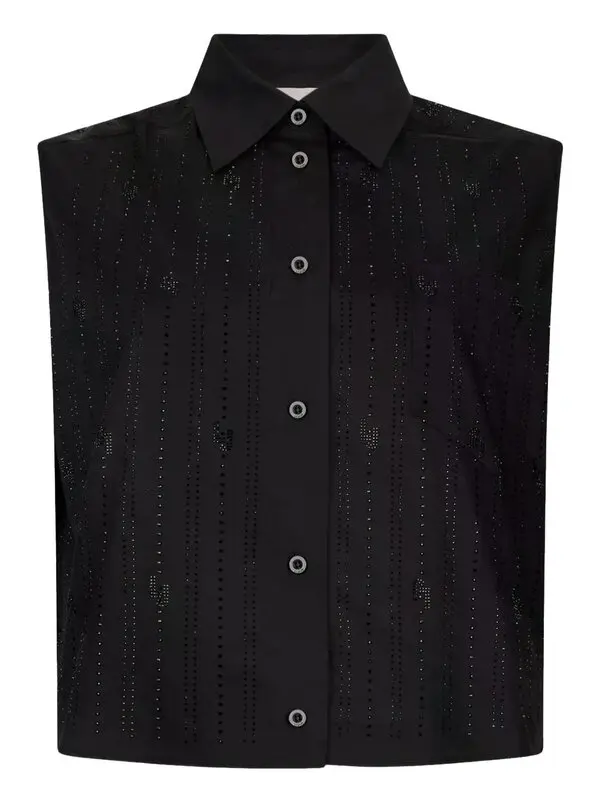Liu Jo Rhinestones-embellished Top - Black