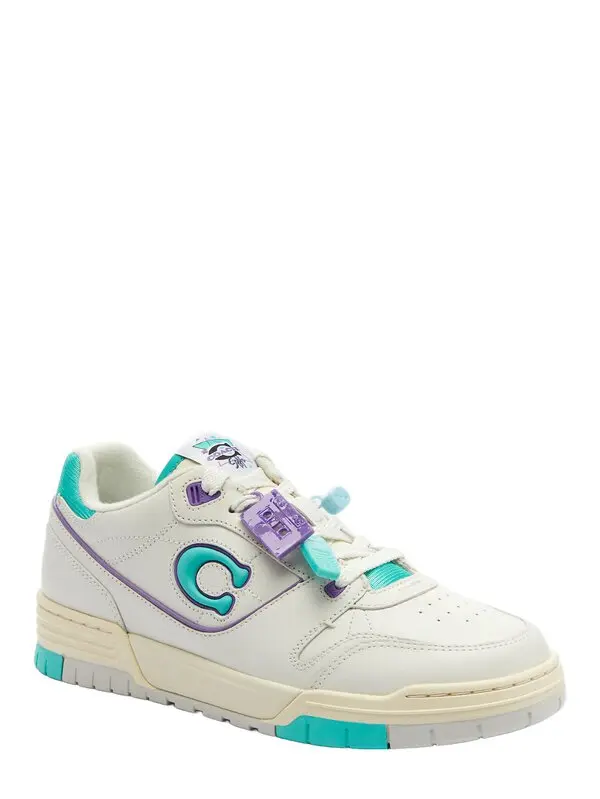 Coach 90s Pack Soho Sneakers With Charms - Optic White/teal