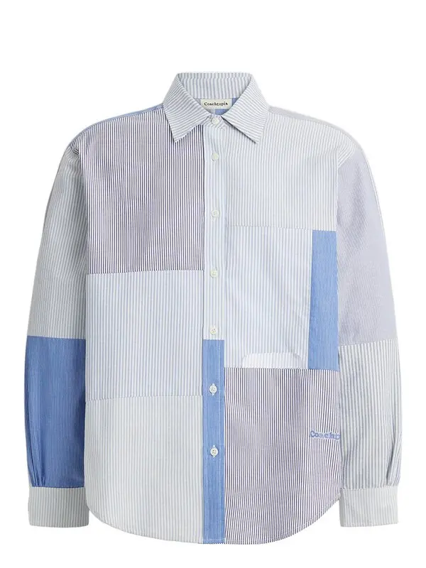 COACHTOPIA Patchwork Striped Shirt - Blue Multi
