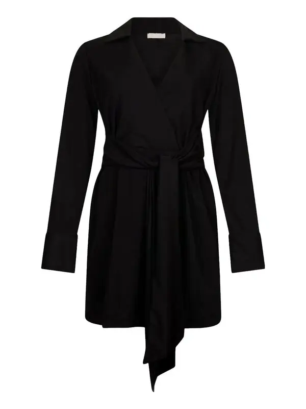 Liu Jo V-neck Long Sleeve Dress - Black