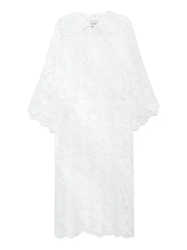 BAMBAH Blanca Eyelet Moza Kaftan - White