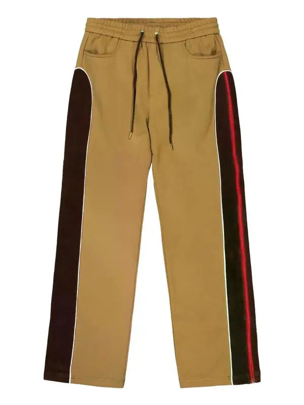 Casablanca Chenille-panelled Track Pants - Brown