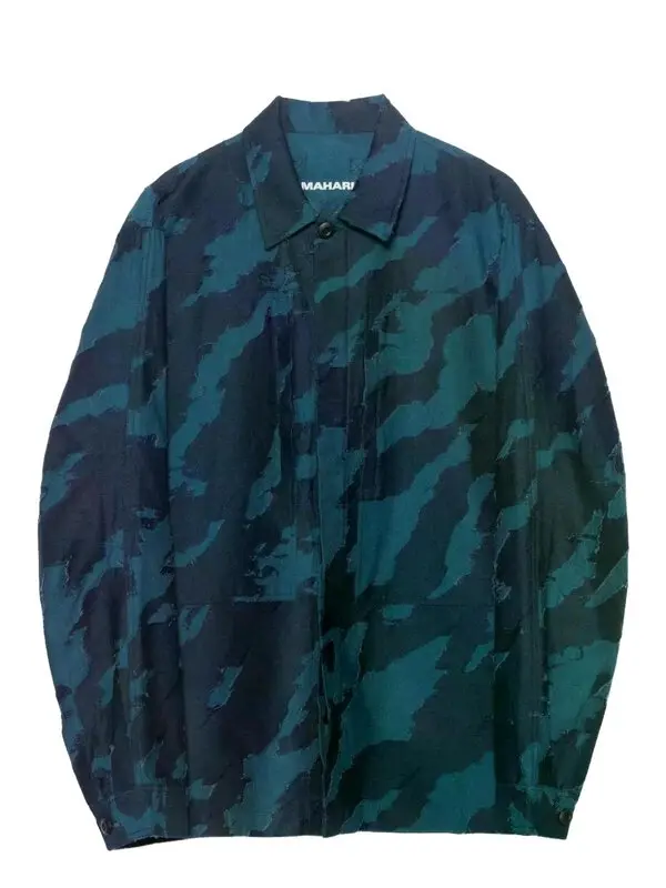 MAHARISHI Bonsai Camouflage-print Button-up Shirt - Blue