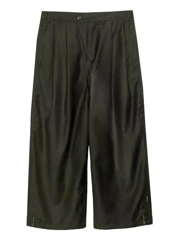 MAHARISHI Pleated Wide-leg Trousers - Green