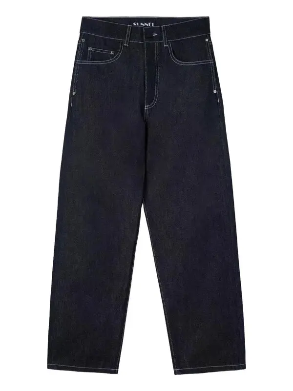 Sunnei Contrast-stitching Jeans - Blue
