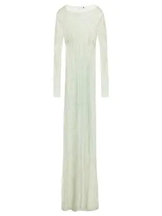 THE NEW ARRIVALS ILKYAZ OZEL Maxi Dress With Crystal Embellishments - Sage Green