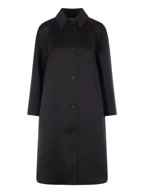 THE ROW Single-breasted Silk Satin Coat - Black