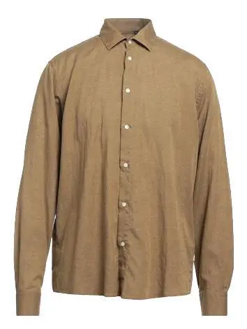 LIU •JO MAN Shirt Khaki Size Lyocell, Linen, Cotton - Beige