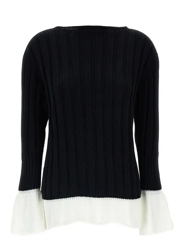 Issey Miyake Ribbed Cotton Sweater - Multicolor
