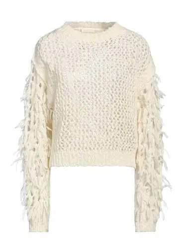 SEMICOUTURE Knitted Wool-blend Sweater - White