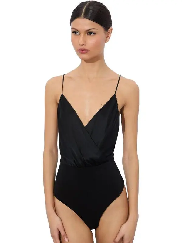 Alice + Olivia Callie Tank Bodysuit - Black