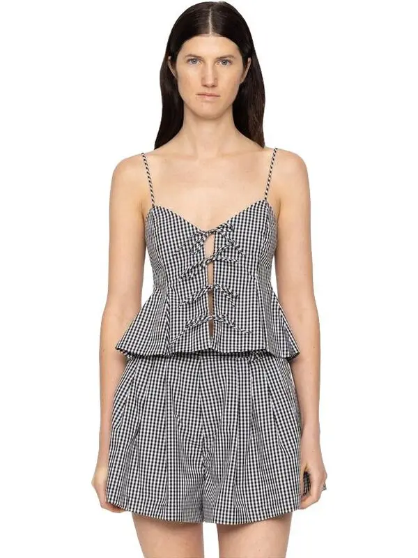Sea Neci Gingham Top - Stripe