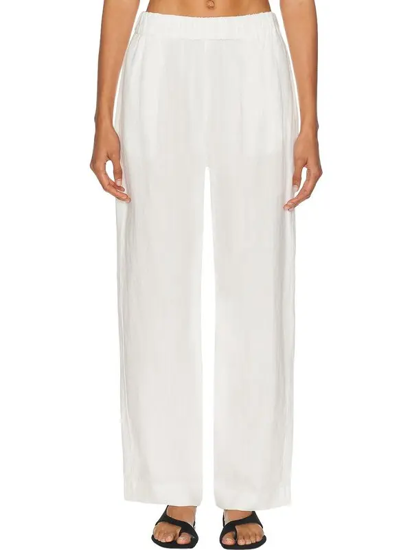 Jenni Kayne Linen Logan Pant - Ivory