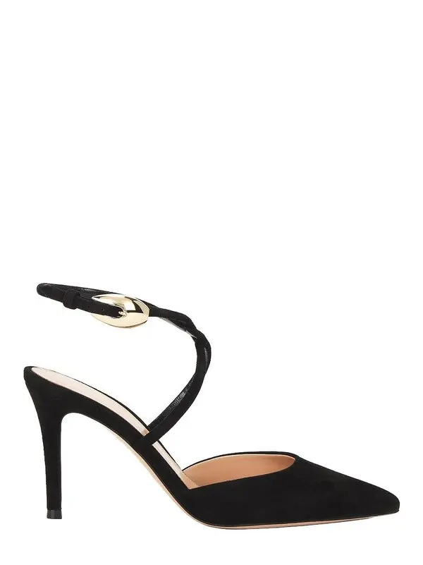 GIANVITO ROSSI Strappy Stiletto Heel Pumps - Black
