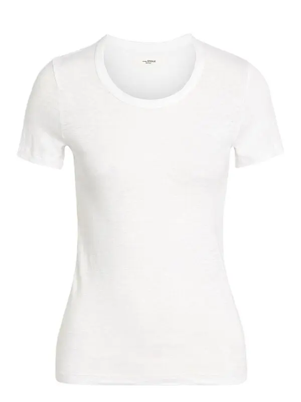 MARANT ETOILE Kiliann Linen-jersey T-shirt - White