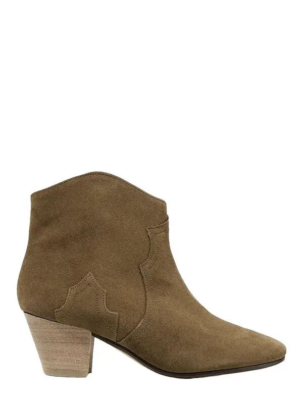 Isabel Marant Dicker Suede Cowboy Boots - Brown