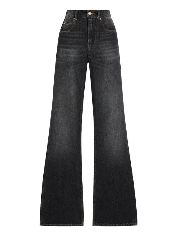 MARANT ETOILE Belvira High-rise Bootcut Jeans - Charcoal