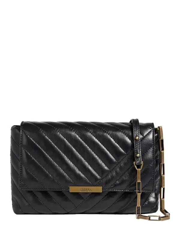 Isabel Marant Quilted Leather Shoulder Bag - Black
