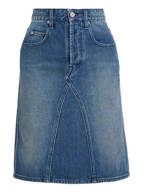 MARANT ETOILE Fiali Denim Skirt - Mid Denim