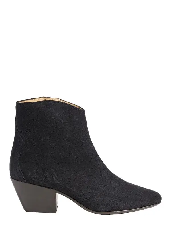 Isabel Marant Dacken Suede Ankle Boots - Black