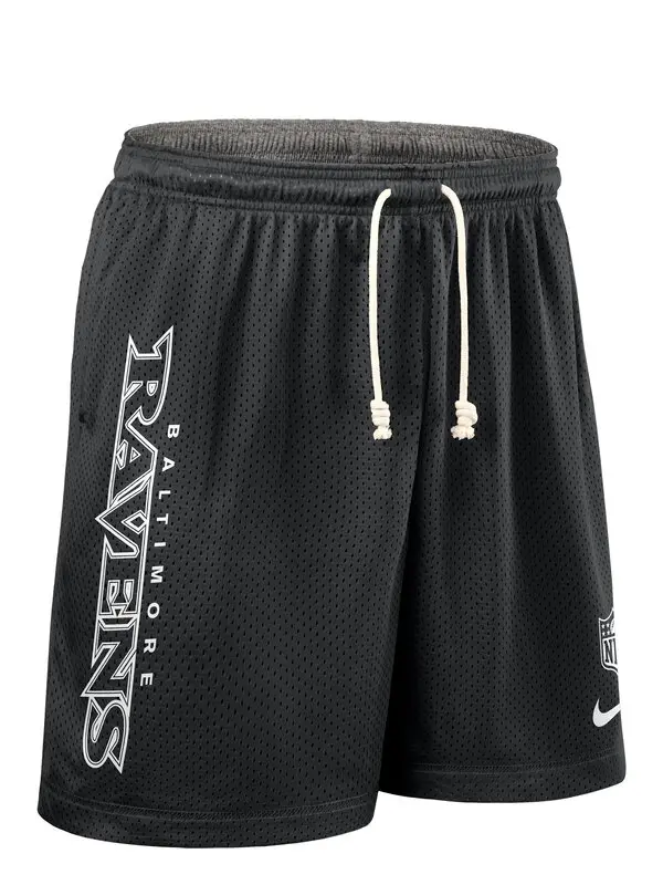 Nike Baltimore Ravens Sideline Reversible Dri-fit Nfl Shorts - Black