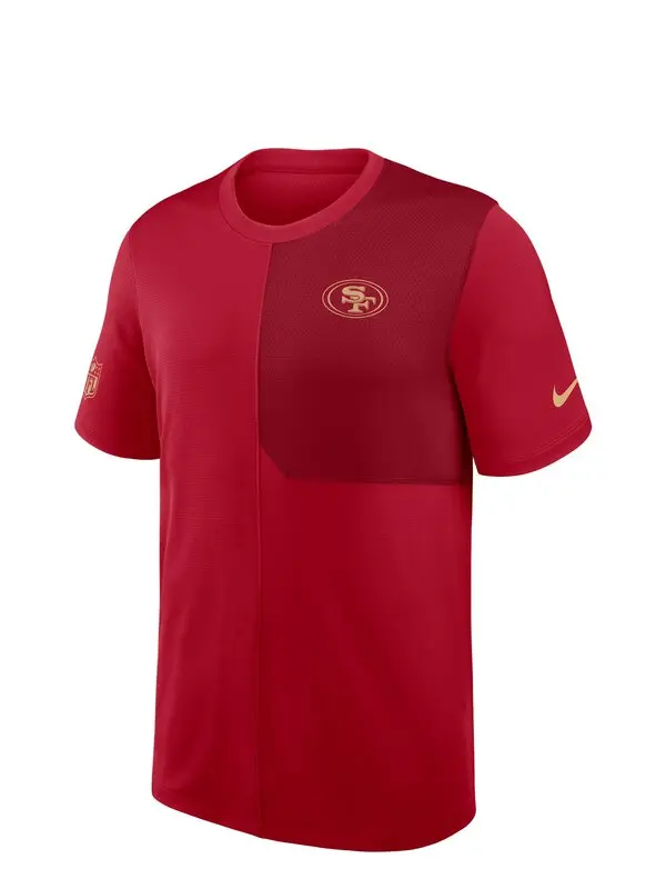 Nike San Francisco 49ers Sideline Coach Dri-fit Nfl Top - Red