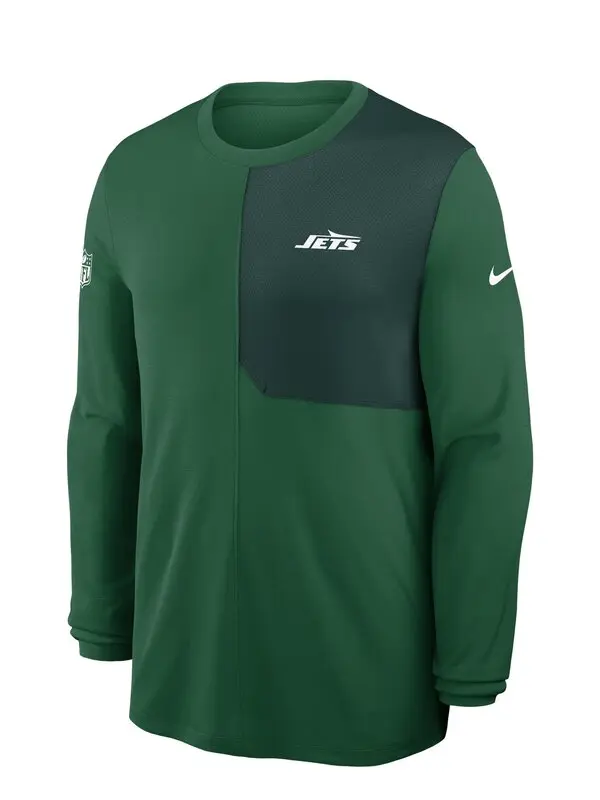 Nike New York Jets Sideline Coach Dri-fit Nfl Long-sleeve Top - Green