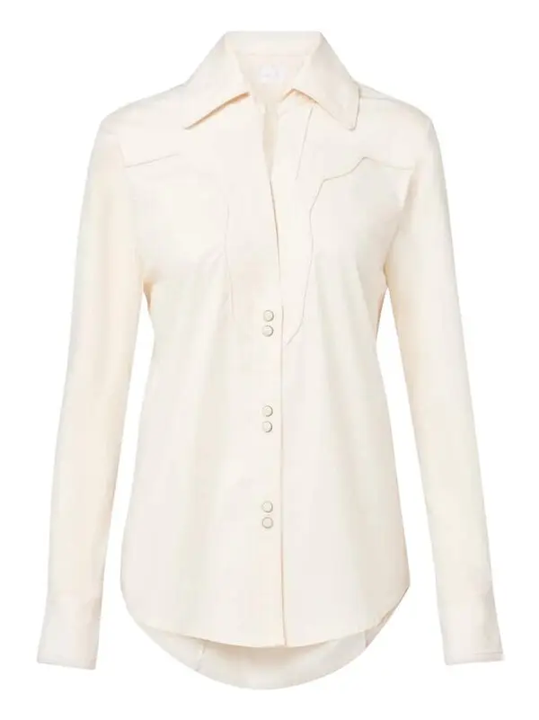 Johanna Ortiz Cotton-blend Poplin Shirt - White