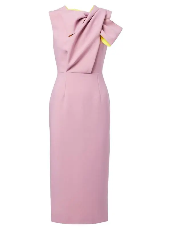 ROKSANDA Crêpe Bow-detail Dress - Pink