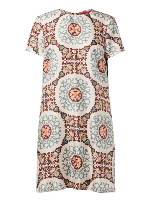 La DoubleJ Swing Printed Silk Satin Minidress - Multicoloured