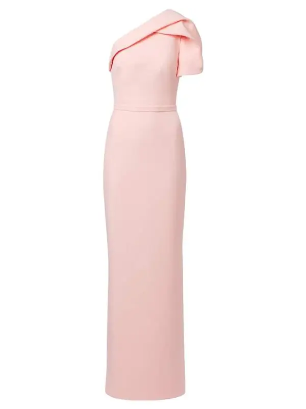 Safiyaa One-shoulder Crêpe Gown - Pink