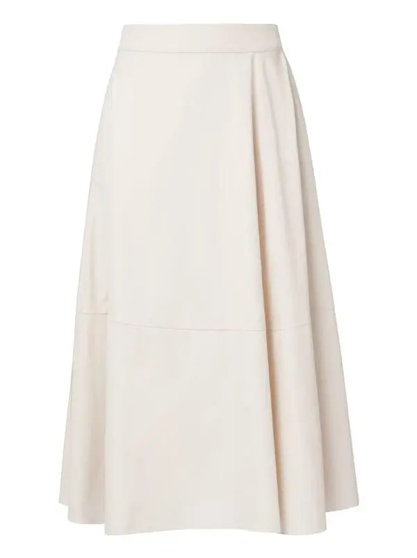 Max Mara Desy Cotton Poplin Midi Skirt - White