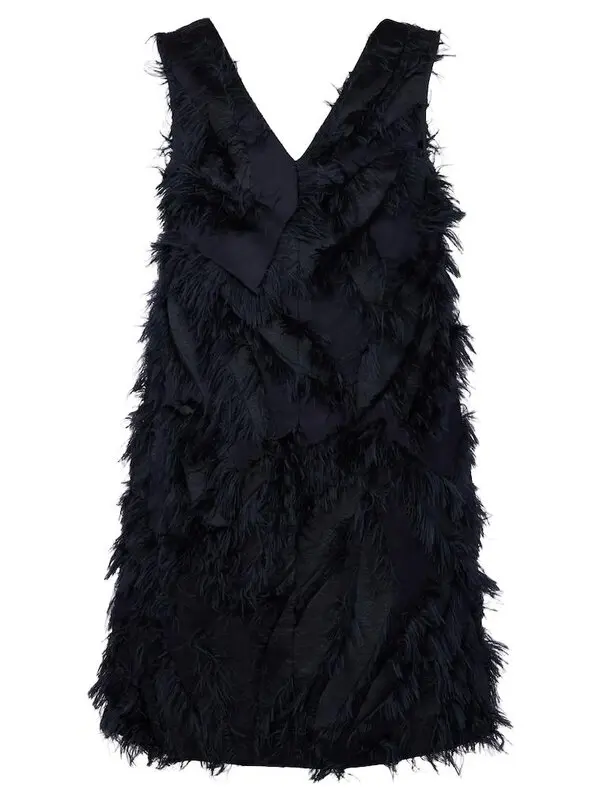 Brunello Cucinelli Fringed Minidress - Blue
