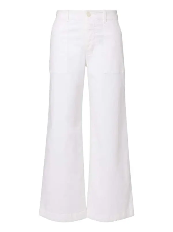 NILI LOTAN Leon Cotton Twill Cargo Pants - White