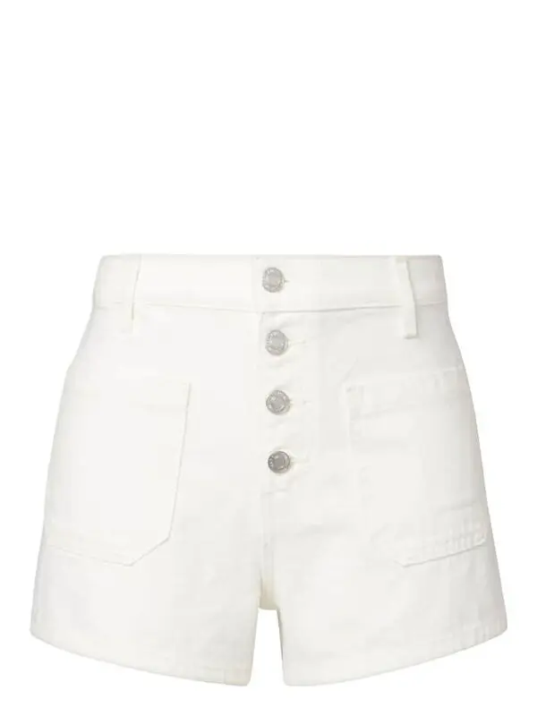 NILI LOTAN Harley High-rise Denim Shorts - White