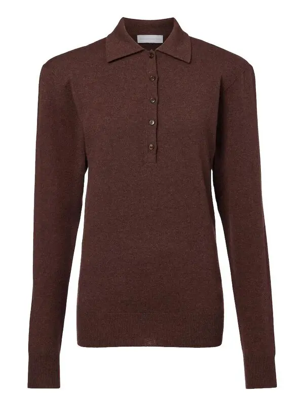 Stella McCartney Cashmere And Wool Polo Sweater - Brown